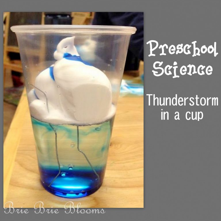 Preschool Science - thunderstorm in a cup - Brie Brie Blooms