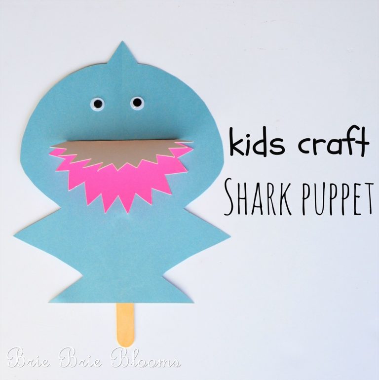 Kids Craft Shark Puppet - Brie Brie Blooms