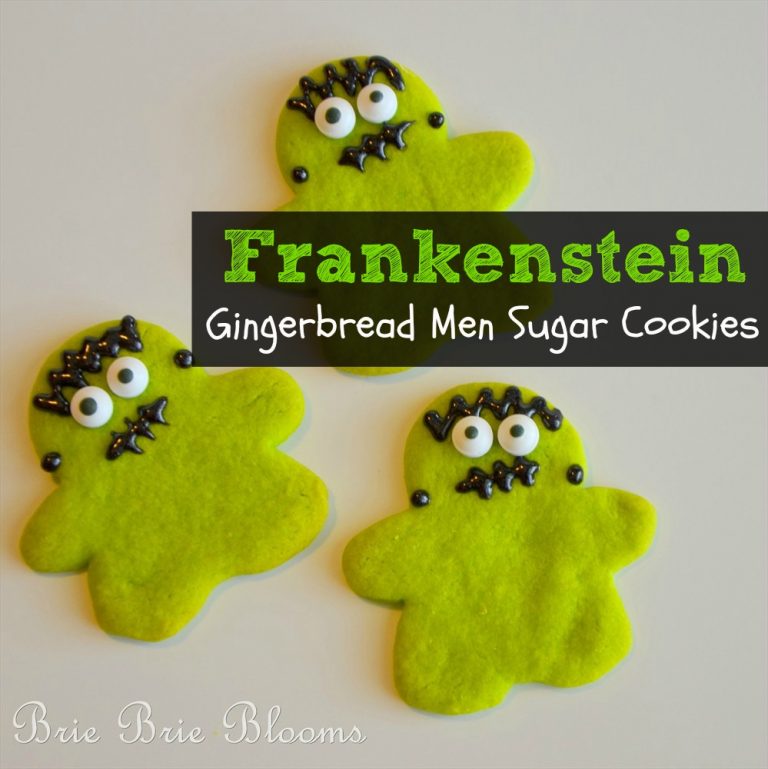 Frankenstein Gingerbread Men Sugar Cookies - Brie Brie Blooms