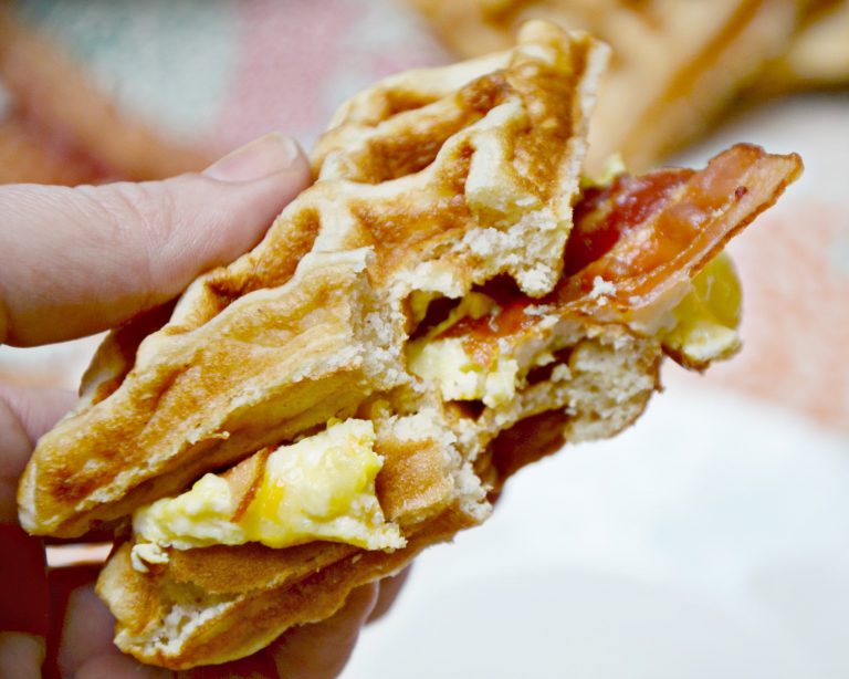 Waffle breakfast sandwich recipe - Brie Brie Blooms