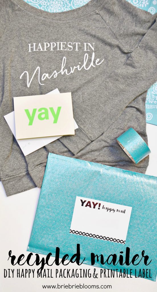 Recycled Mailer DIY Happy Mail Packaging - Brie Brie Blooms