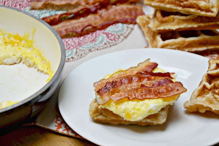 Waffle breakfast sandwich recipe - Brie Brie Blooms