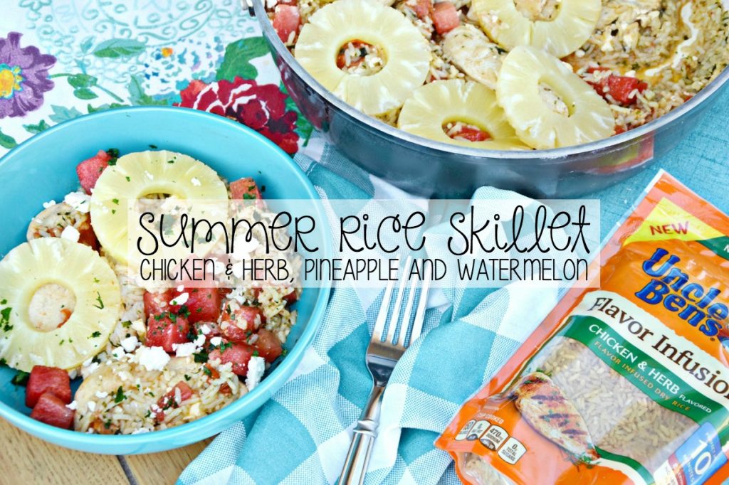 Chicken & Herb Summer Rice Skillet Recipe - Brie Brie Blooms