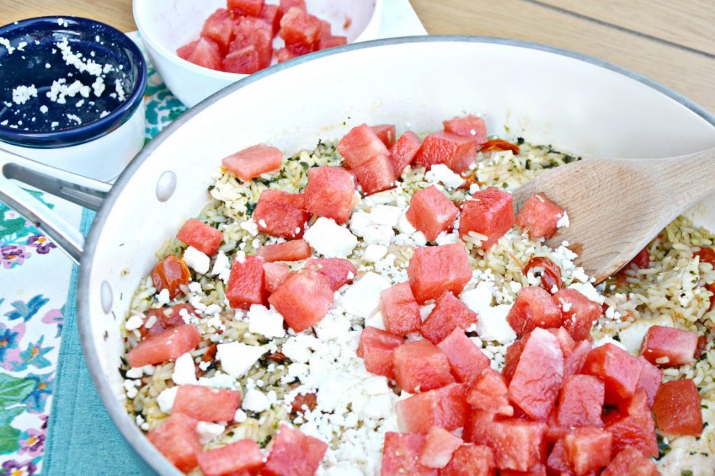 Chicken and Herb Summer Rice Skillet Recipe - Brie Brie Blooms