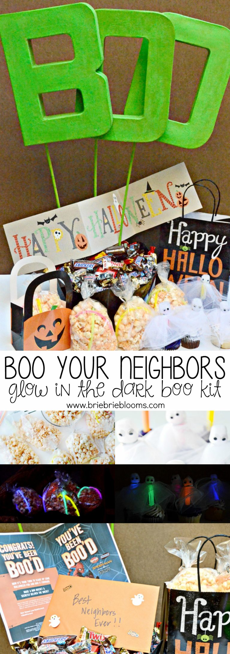 How to BOO your Neighbors | Glow in the Dark BOO Kit - Brie Brie Blooms