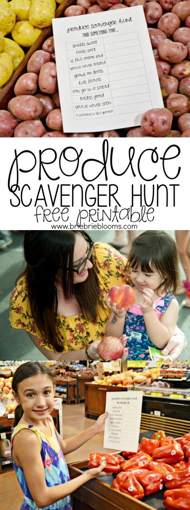 Produce Scavenger Hunt printable for the farmer's market - Brie Brie Blooms