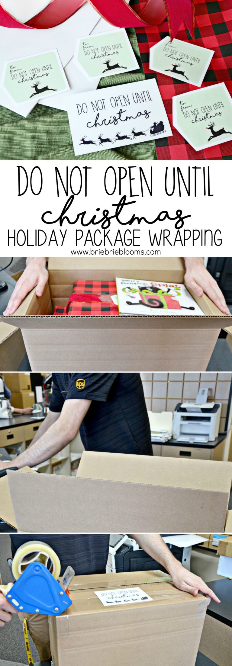 Do Not Open Until Christmas Holiday Package Wrapping - Brie Brie Blooms