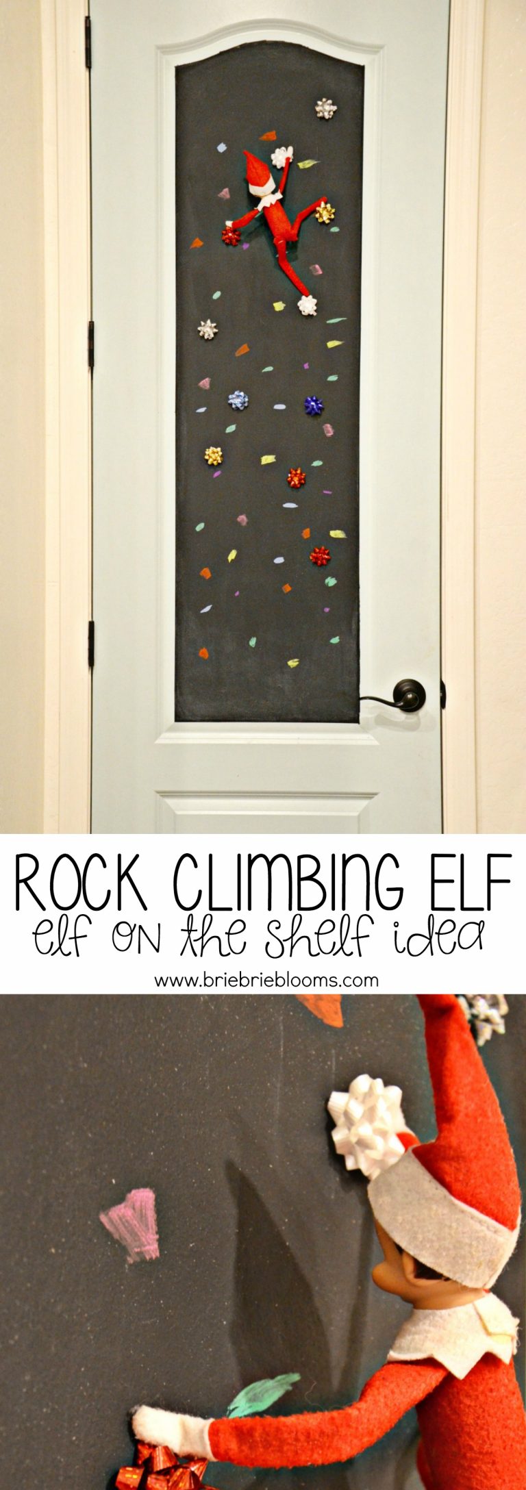 Rock Climbing Elf | Elf on the Shelf Idea - Brie Brie Blooms
