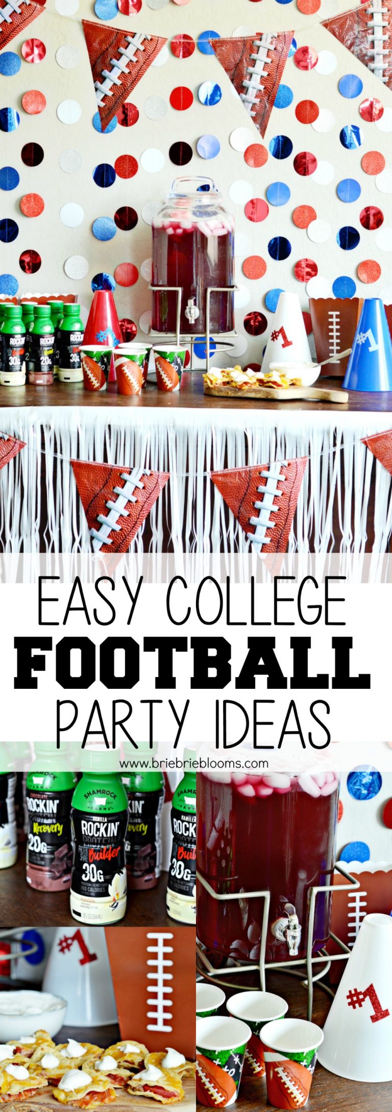 Easy College Football Party Ideas - Brie Brie Blooms