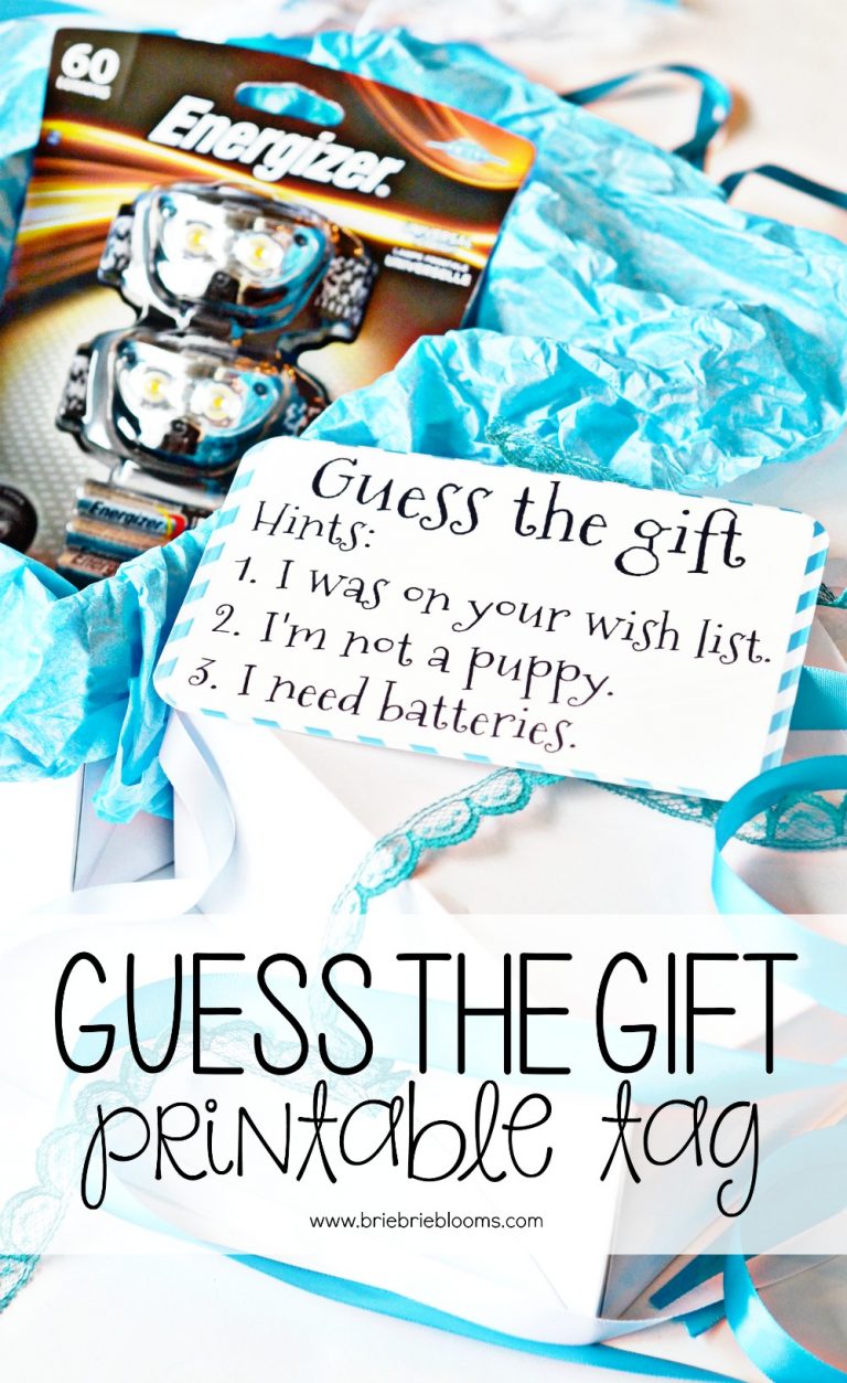 Guess the Gift Printable Tag - Brie Brie Blooms