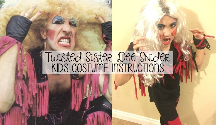 Twisted Sister Dee Snider Kids Costume Instructions - Brie Brie Blooms
